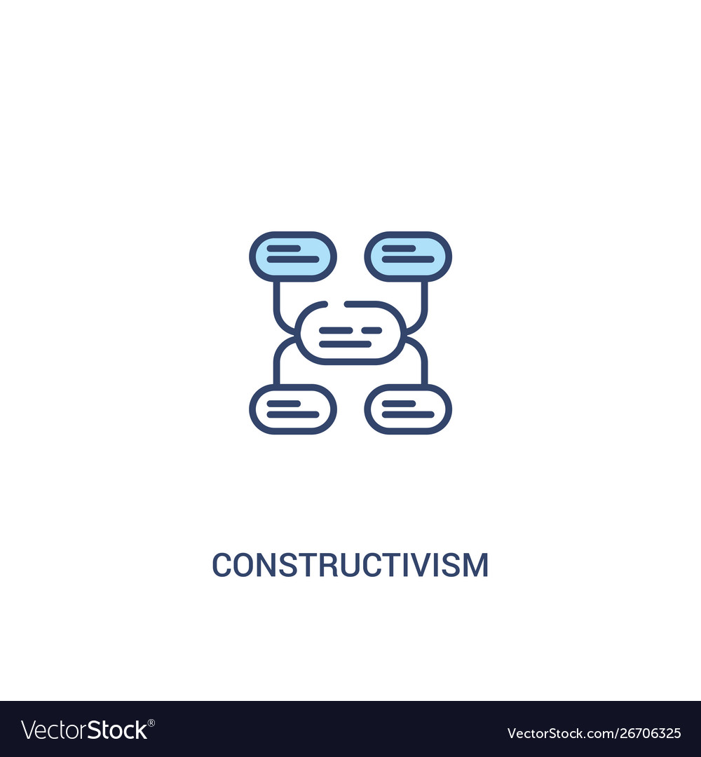 Constructivism concept 2 colored icon simple line Vector Image Constructivism concept 2 colored icon simple line Vector Image