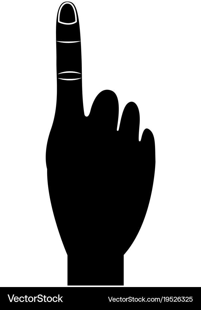 One finger up hand gesture icon image Royalty Free Vector