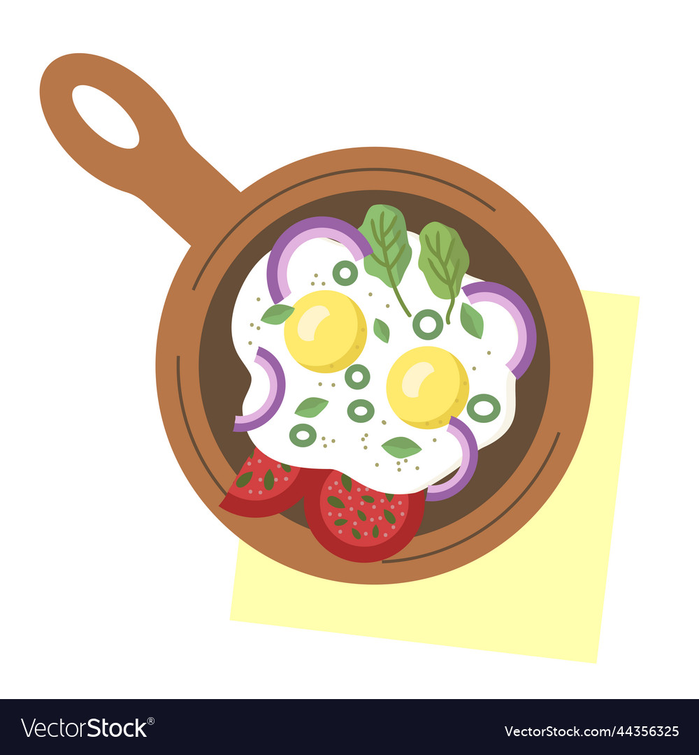 Scrambled eggs Royalty Free Vector Image - VectorStock