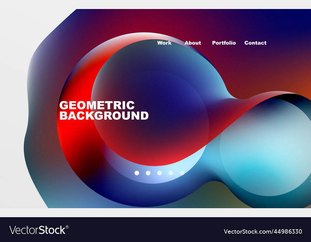 Abstract liquid background for your landing page Vector Image