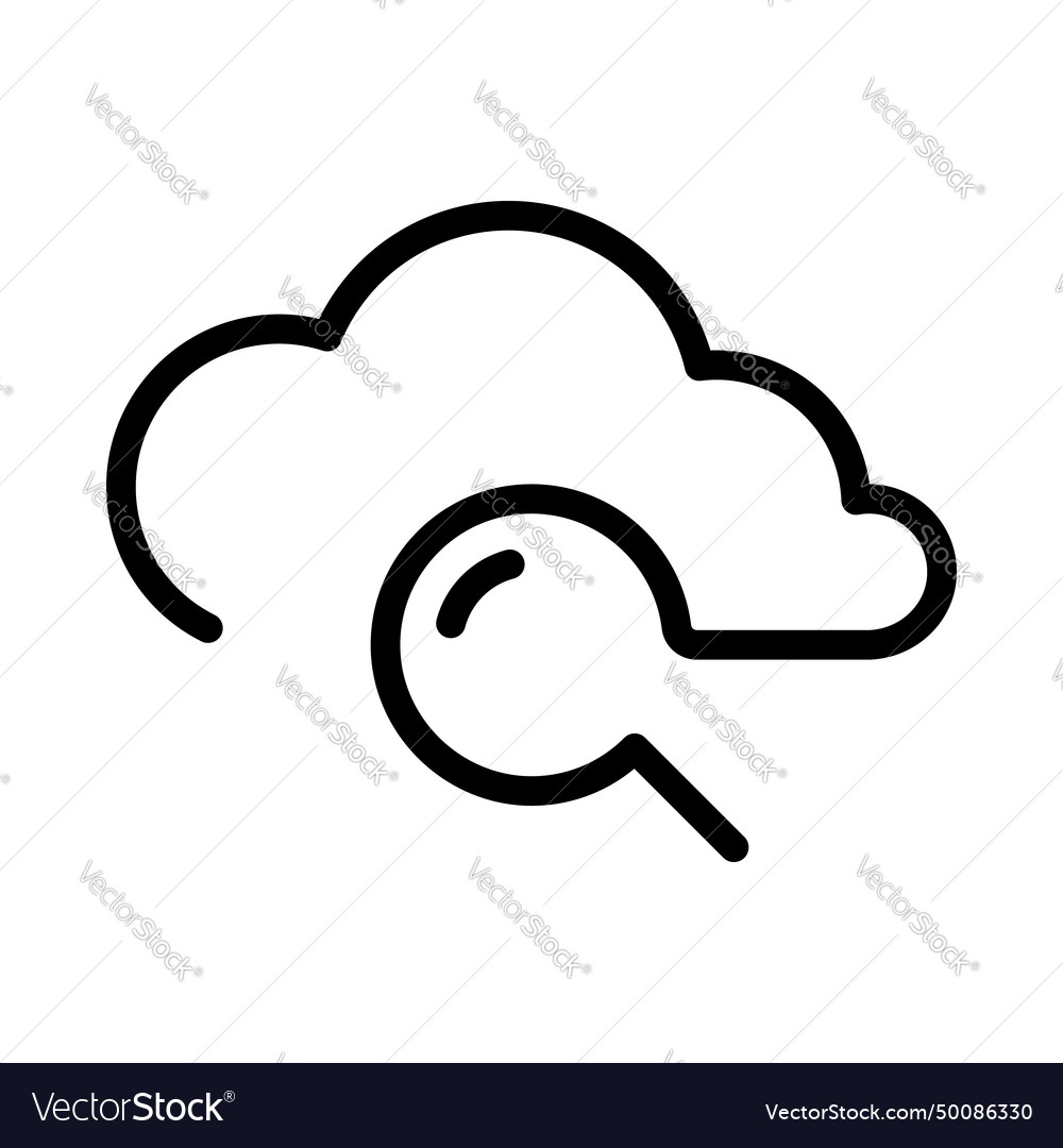 Cloud service icon computing Royalty Free Vector Image