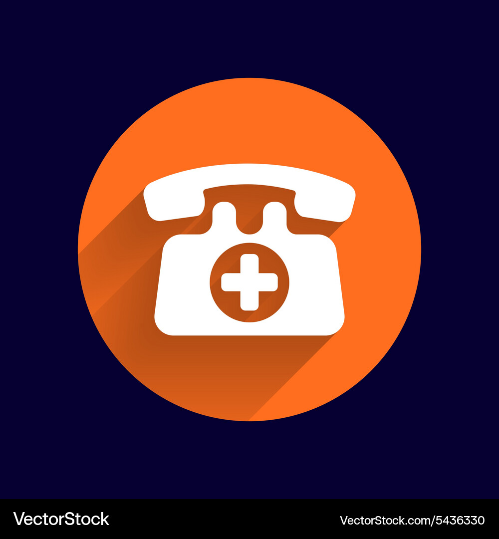 Emergency call sign icon fire phone number Vector Image