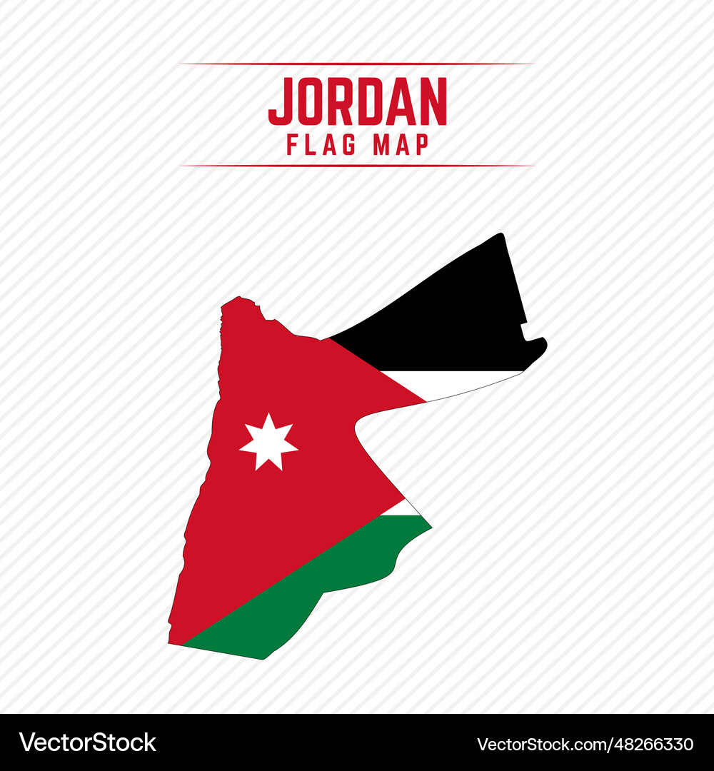 Flag map of jordan jordan map Royalty Free Vector Image