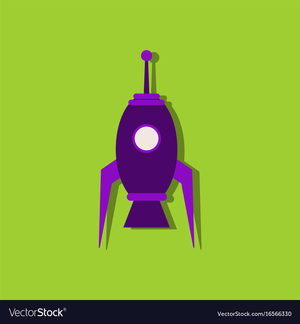 Flat icon design collection space ship in sticker Vector Image Flat icon design collection space ship in sticker Vector Image