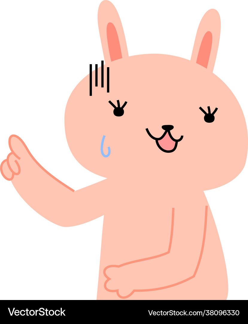 Rabbit that guides you pointing your finger Vector Image