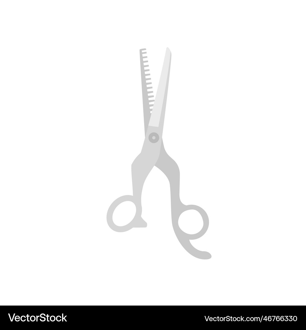 Sharp scissors for hairdresser or tailor flat Vector Image