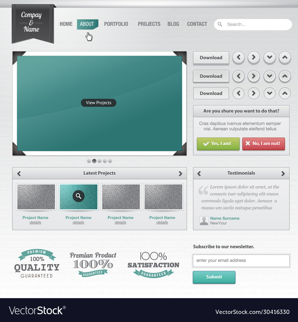 Web design frame Royalty Free Vector Image - VectorStock