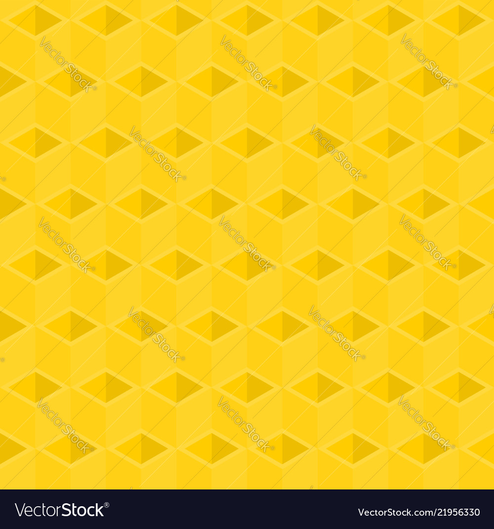 Yellow cubes pattern seamless background Vector Image