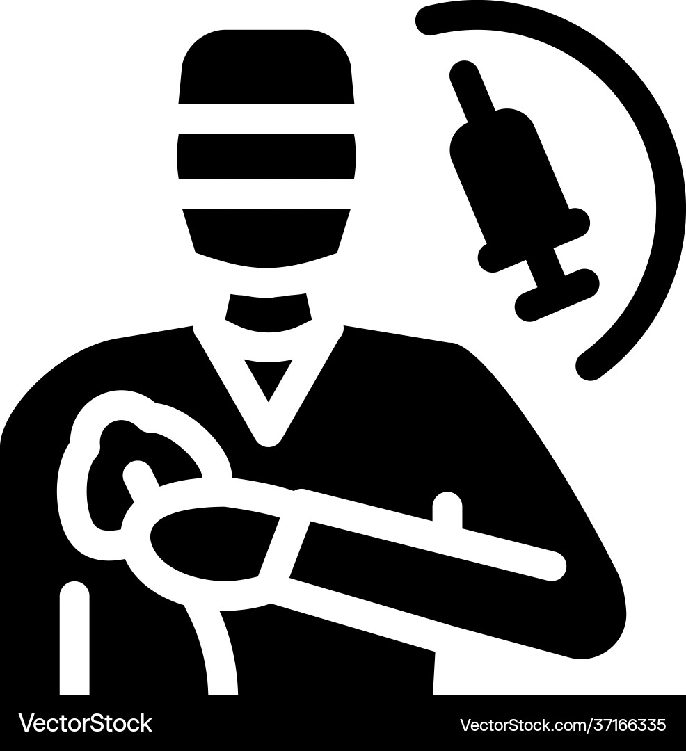 Anesthesiologist medical worker icon glyph Vector Image