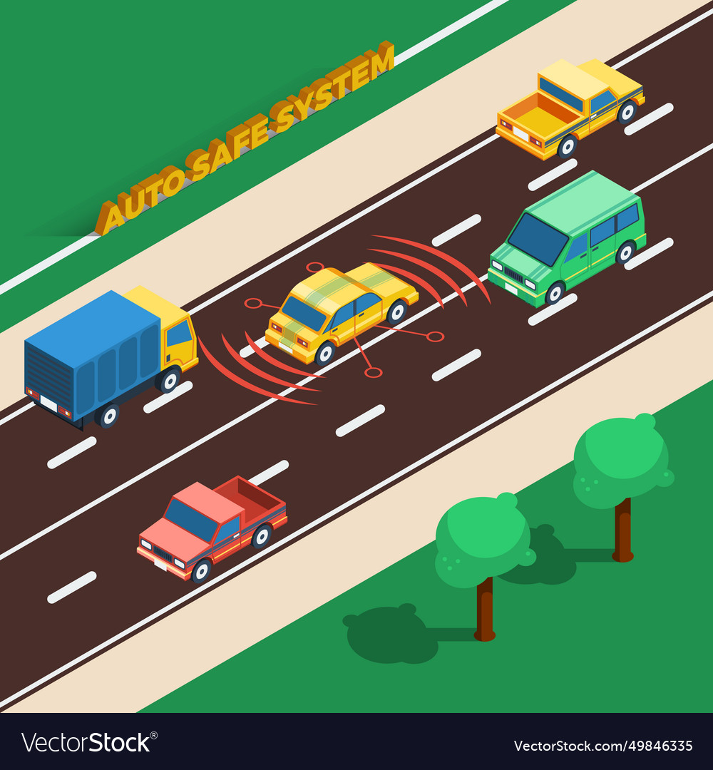 Auto safe system Royalty Free Vector Image - VectorStock