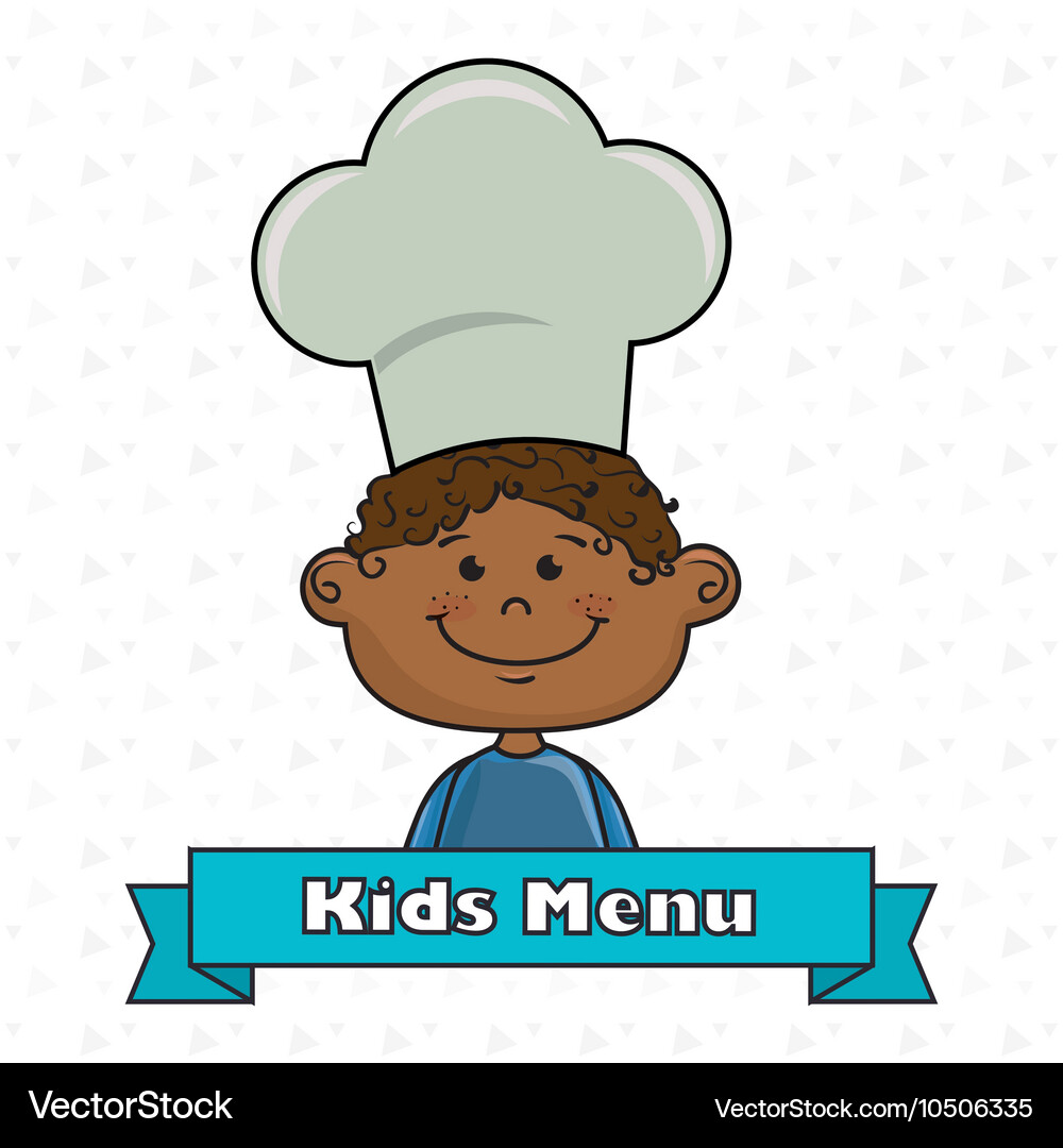 Boy kids menu food Royalty Free Vector Image - VectorStock