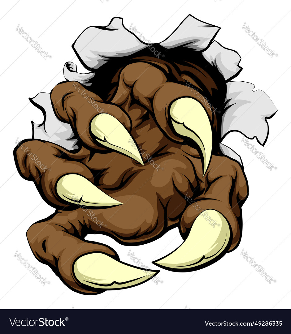 Breakthrough claw Royalty Free Vector Image - VectorStock