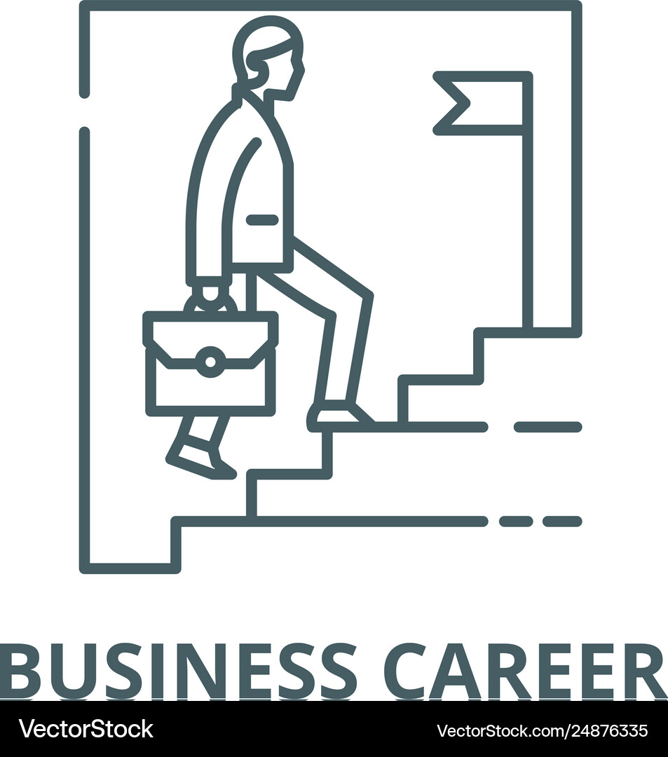 Business career line icon Royalty Free Vector Image