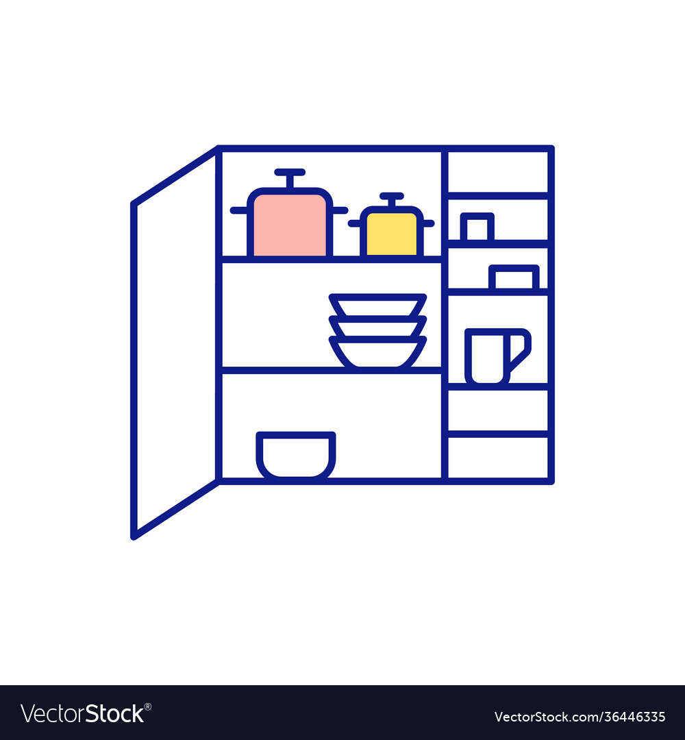 Kitchen Storage & Declutter Royalty Free Vector Image