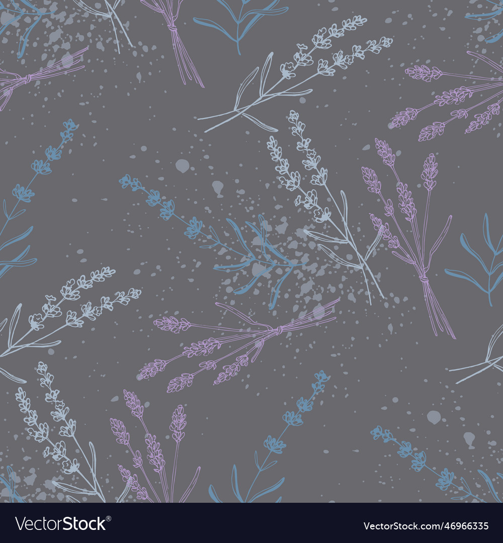 Lavender seamless pattern Royalty Free Vector Image