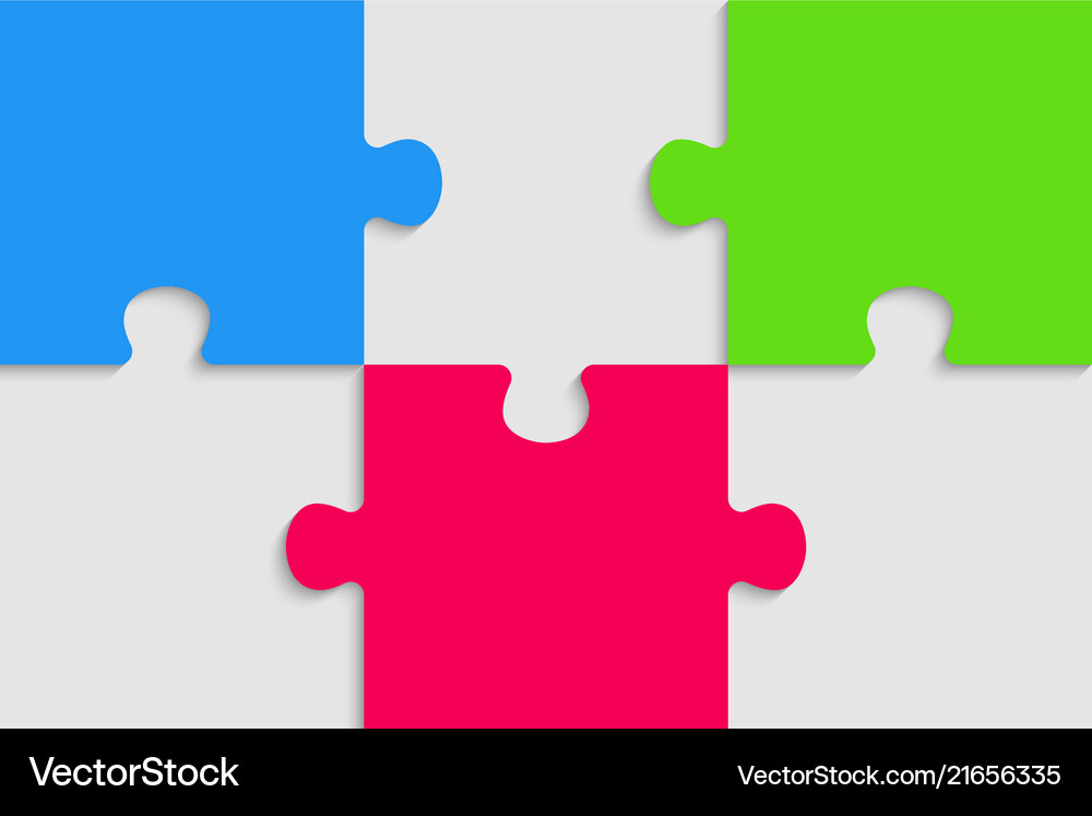 Puzzle pieces infographic six steps puzzle Vector Image