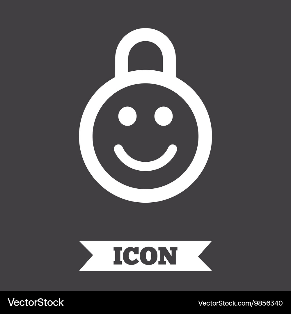 Child lock icon locker with smile symbol Vector Image
