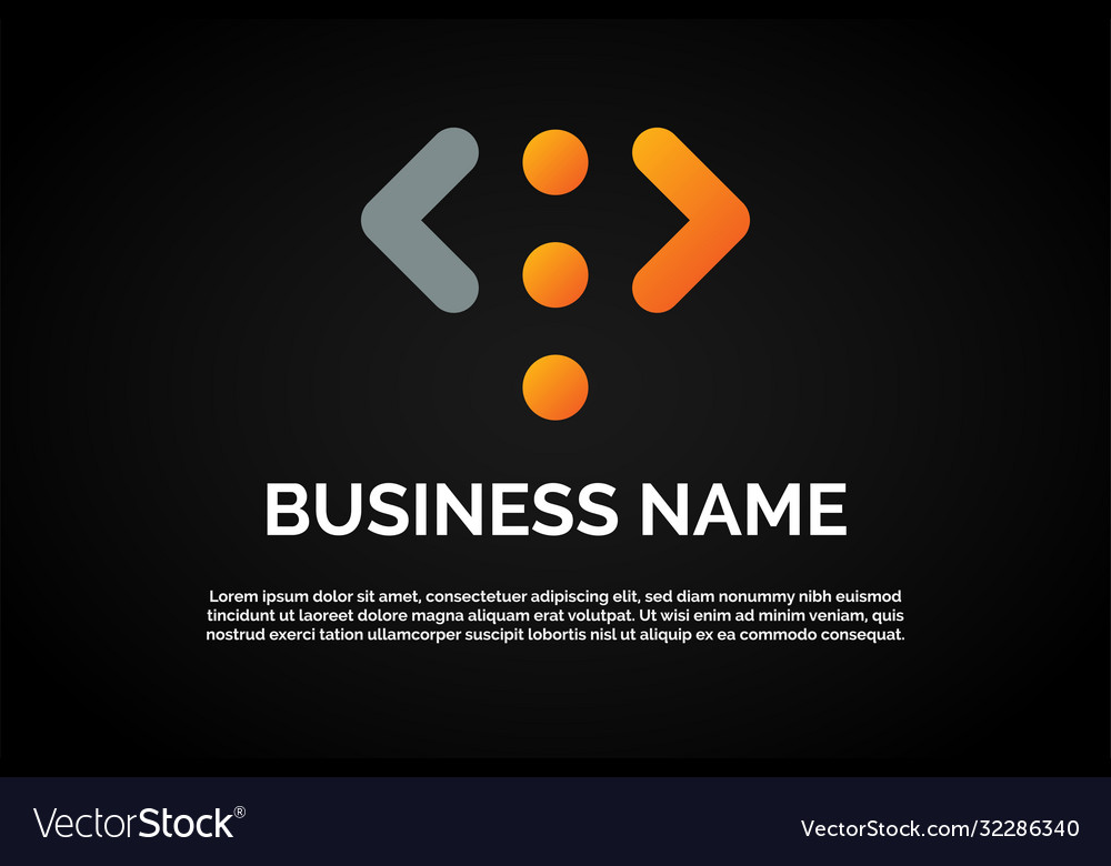 Coding logo template letter p Royalty Free Vector Image