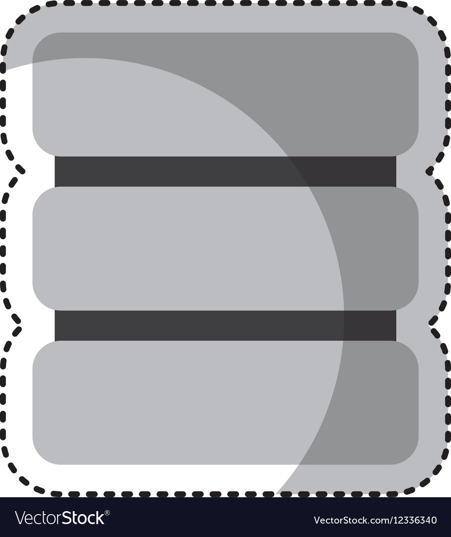 Disk server isolated icon Royalty Free Vector Image