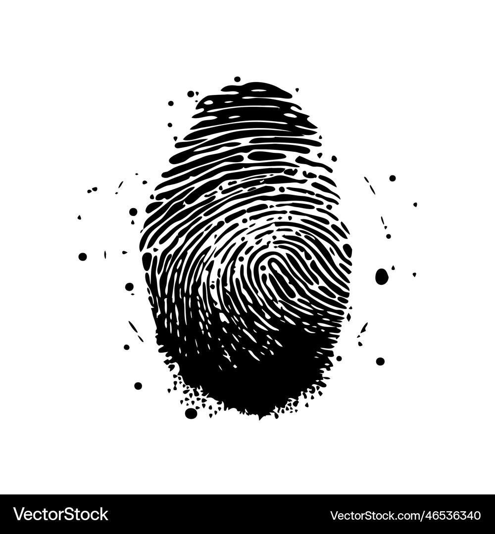 Fingerprint icon finger print identity symbol Vector Image
