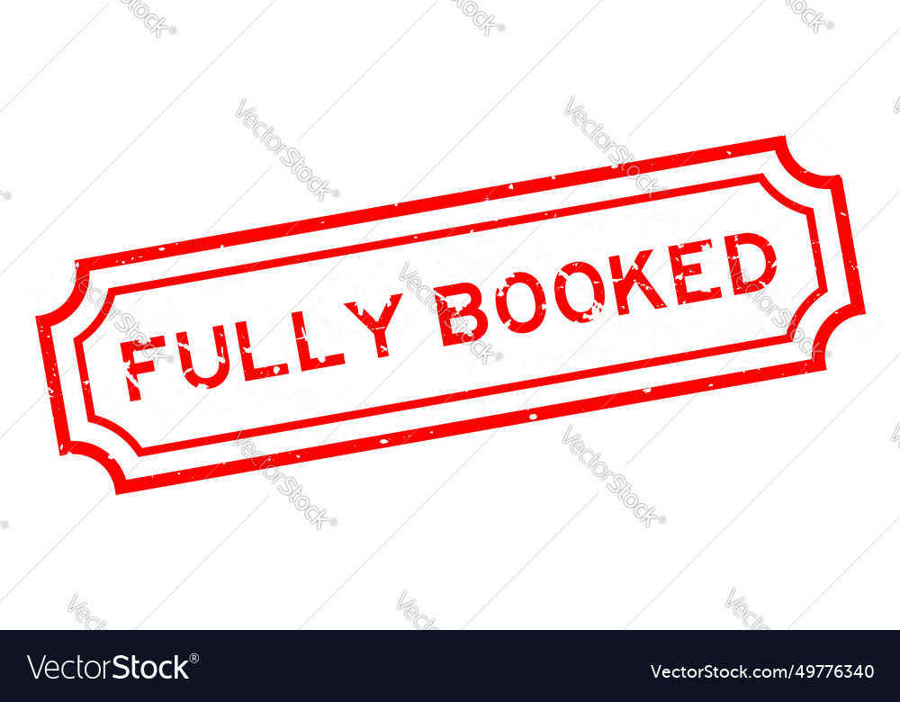 Grunge red fully booked word rubber seal stamp Vector Image Grunge red fully booked word rubber seal stamp Vector Image