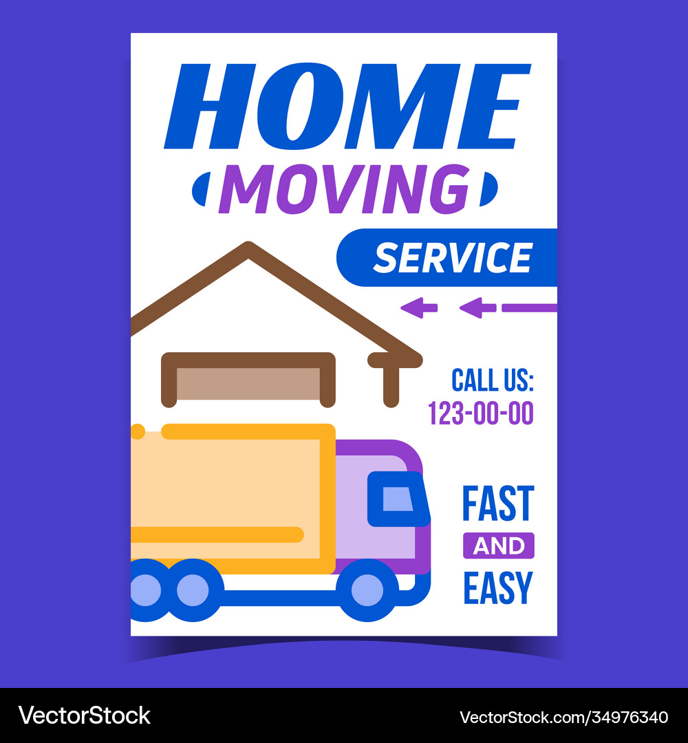 Home moving service creative promo banner Vector Image