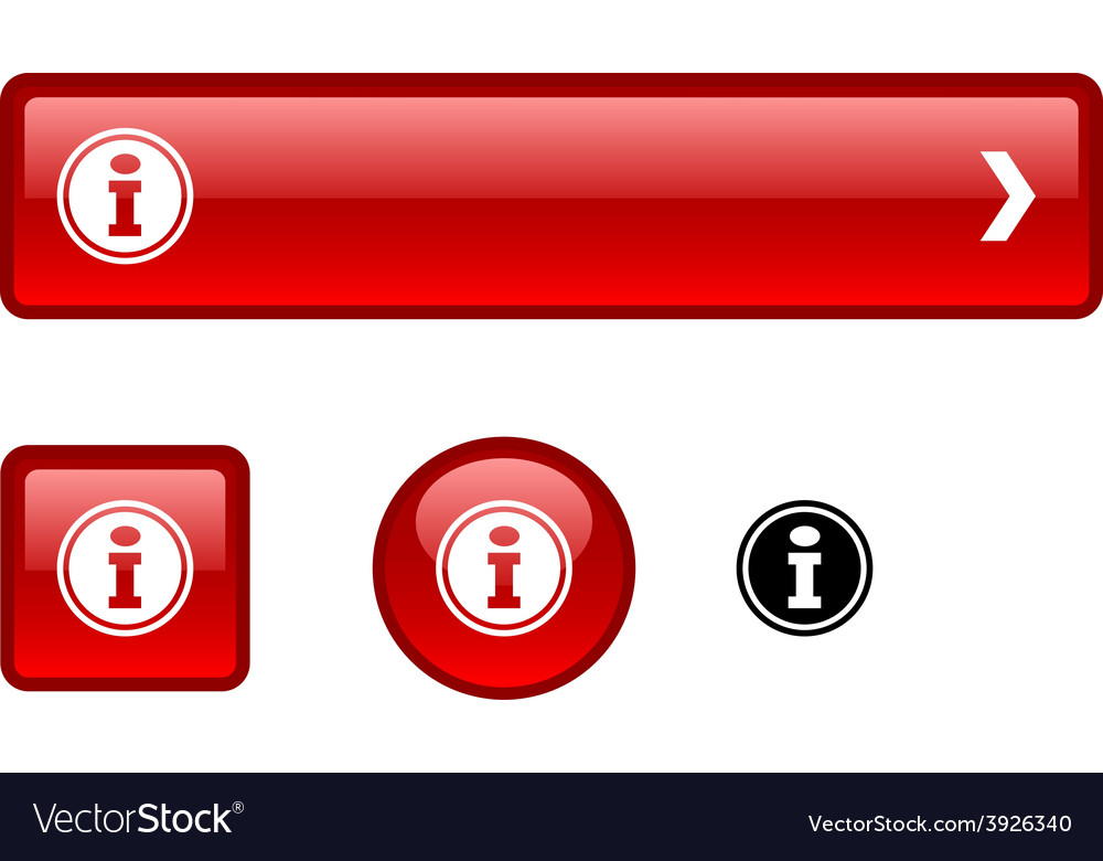 Info button set Royalty Free Vector Image - VectorStock