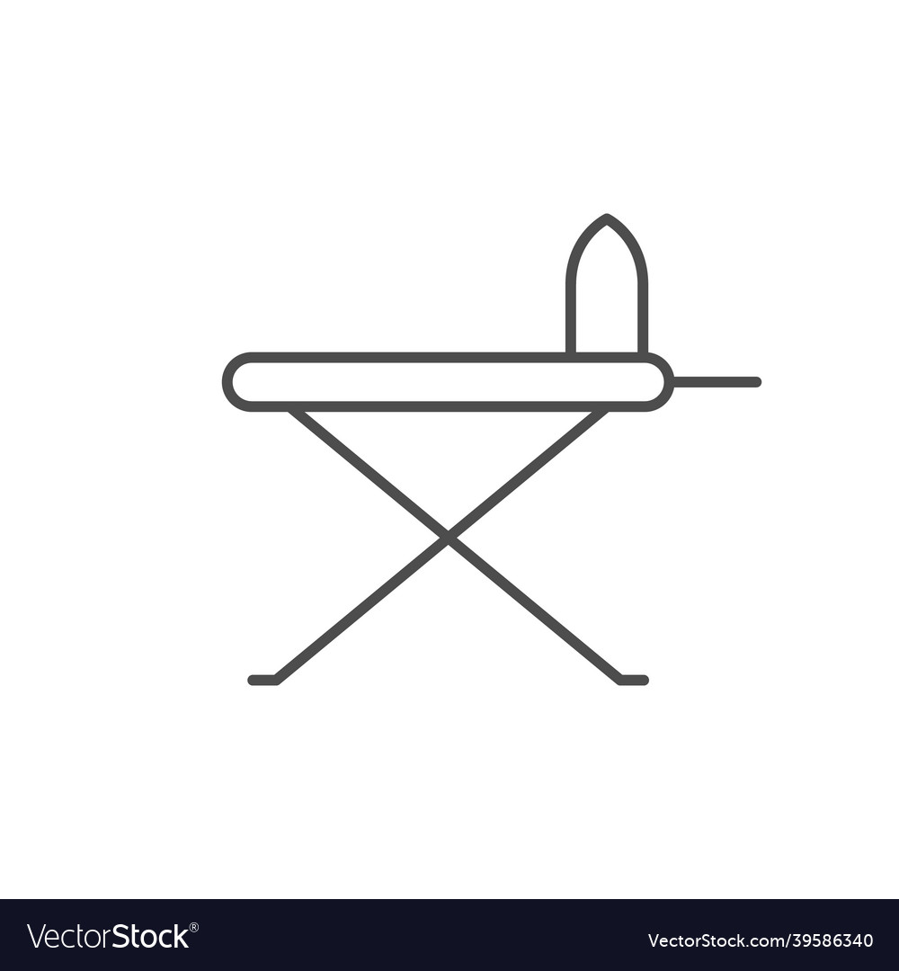 Ironing Board Line Outline Icon Royalty Free Vector Image