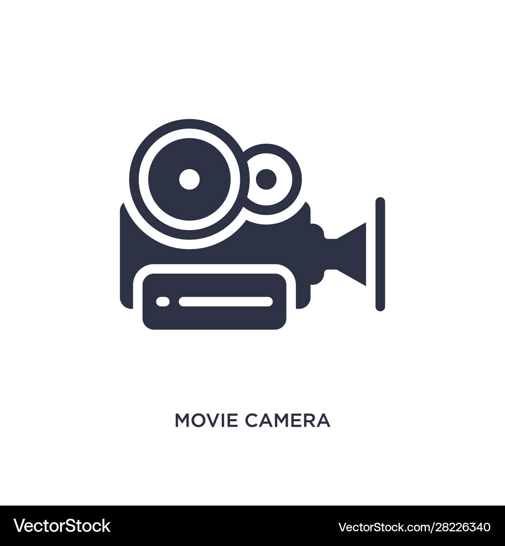 Movie camera icon on white background simple Vector Image
