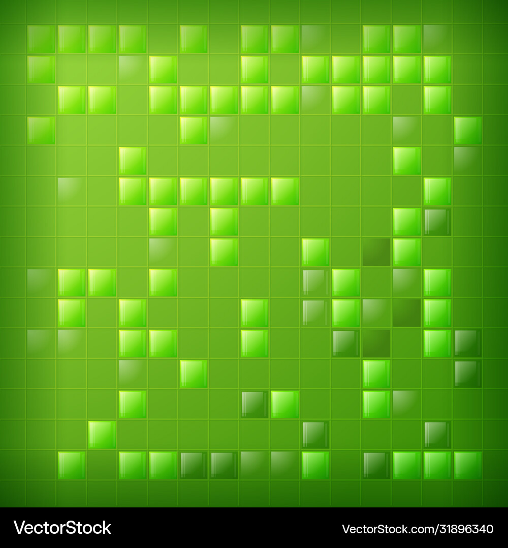 Positive bright background with green squares Vector Image