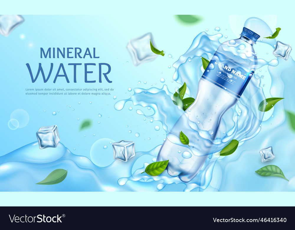 Realistic detailed 3d mineral water plastic bottle Realistic detailed 3d mineral water plastic bottle