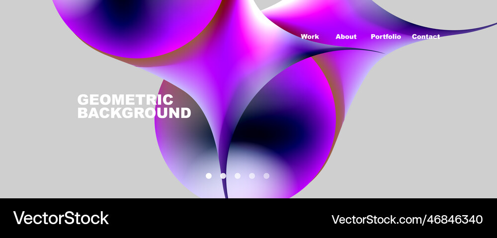 Round shapes and circles geometric abstract Vector Image