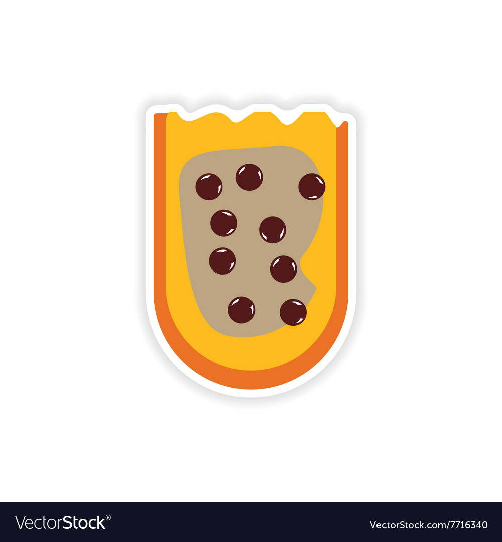 Stylish Paper Sticker On A White Background Vector Image