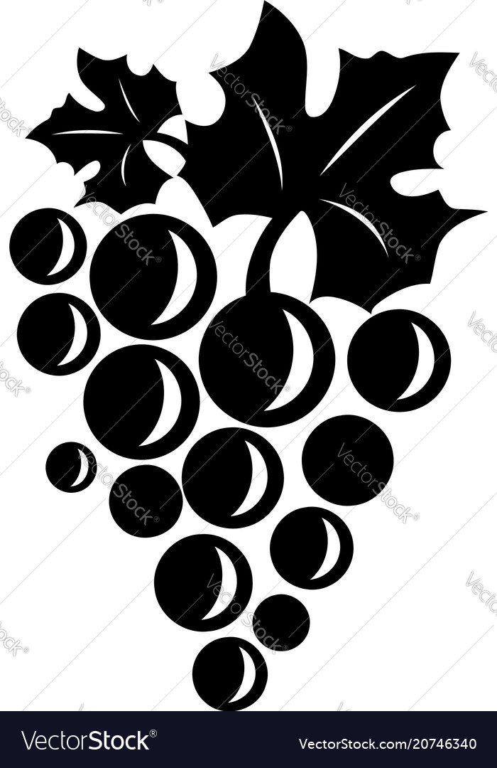 Table grape icon simple style Royalty Free Vector Image