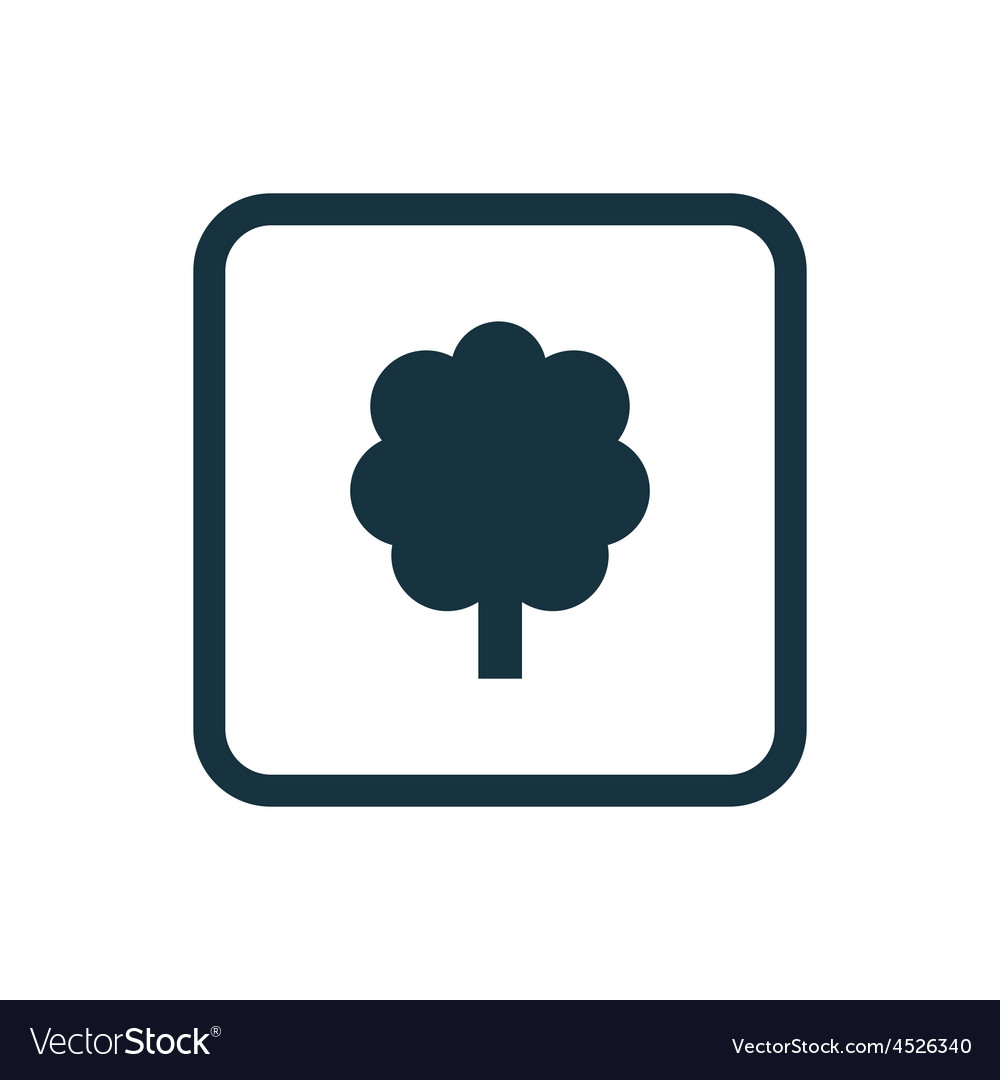 Tree icon rounded squares button Royalty Free Vector Image