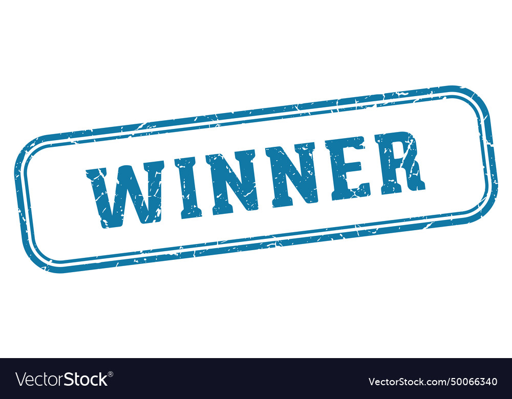 Winner stamp winner rectangular stamp on white Vector Image