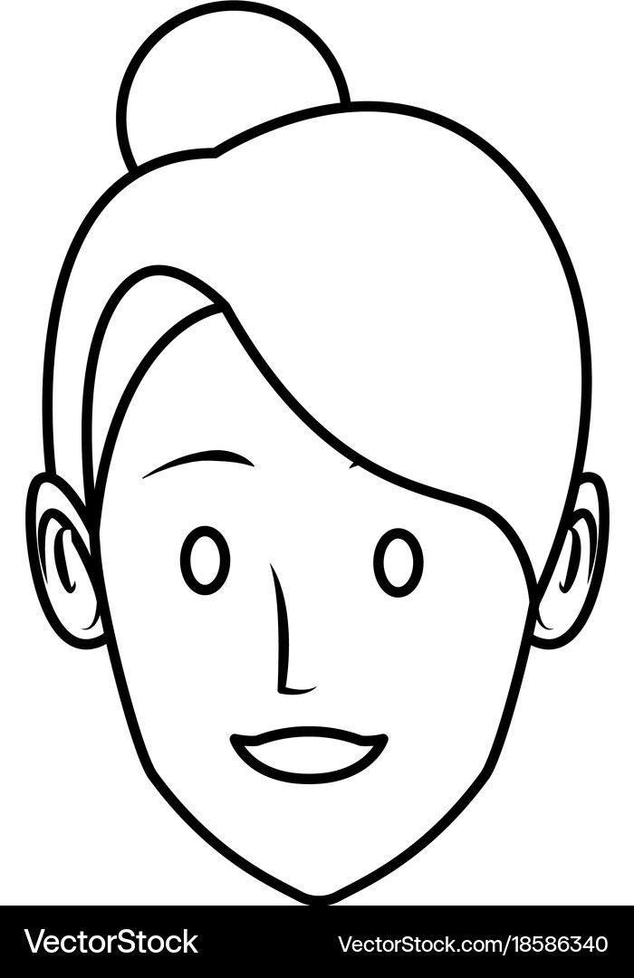 Woman face cartoon Royalty Free Vector Image - VectorStock