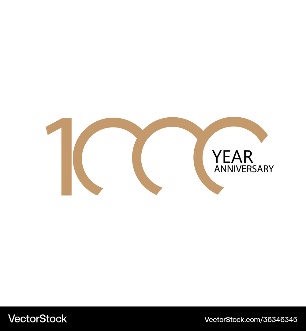 1000 year anniversary celebration template design Vector Image