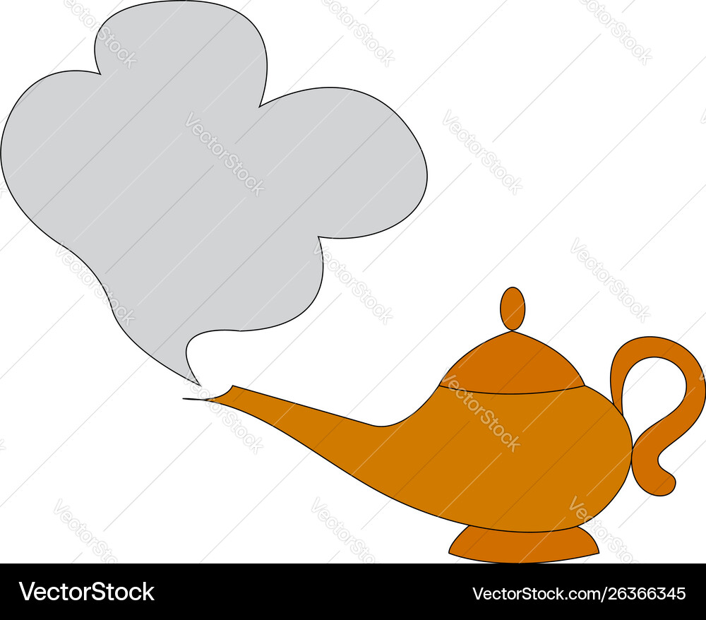 A genie lamp or color Royalty Free Vector Image