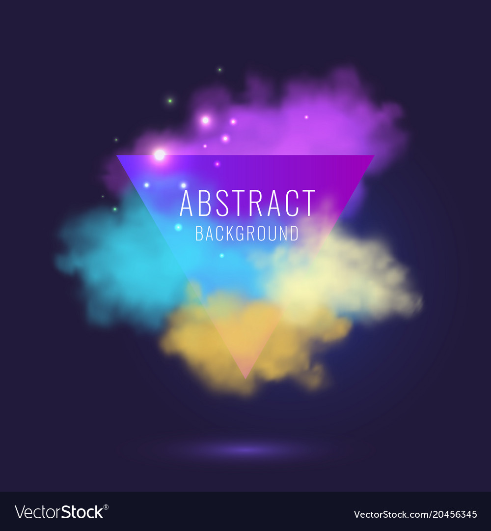 Abstract background with colored clouds Royalty Free Vector