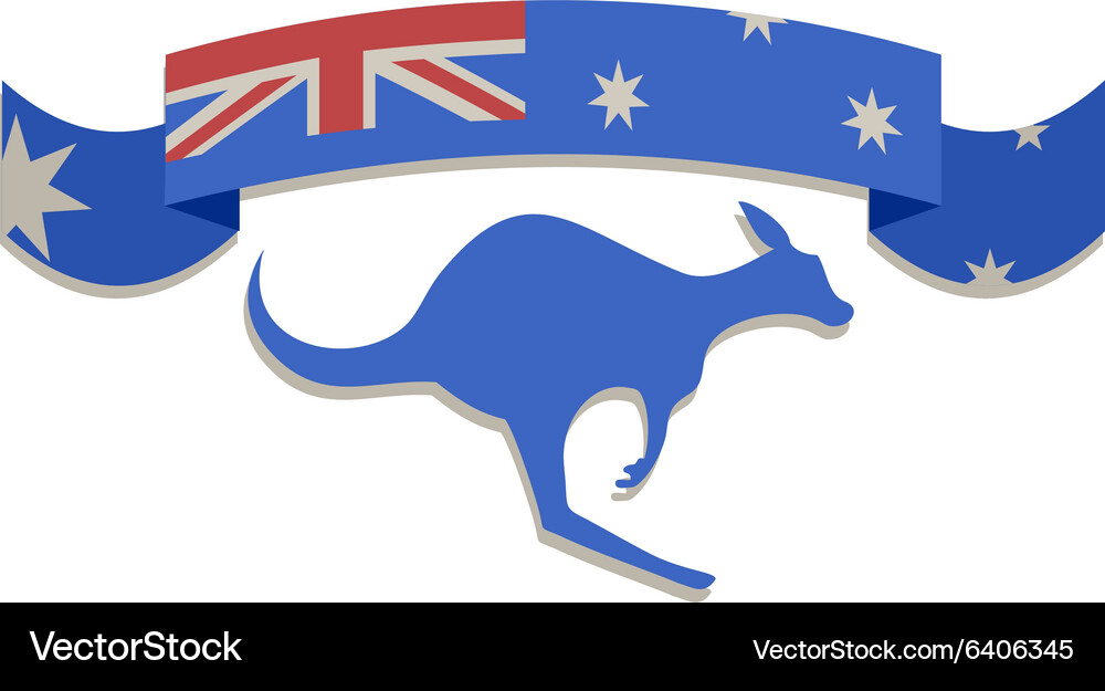 Australian ribbon symbol Royalty Free Vector Image