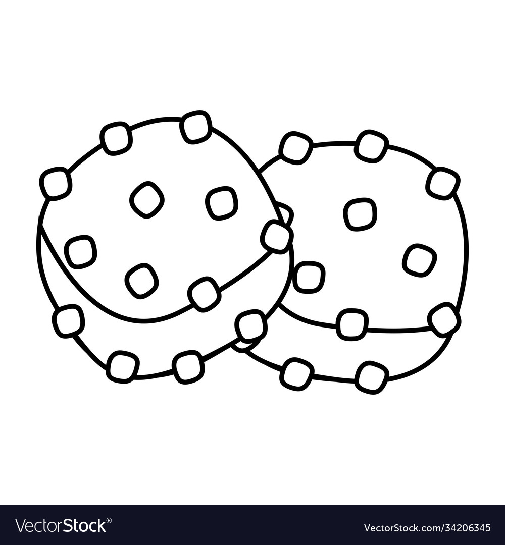 Cookies line style icon design Royalty Free Vector Image