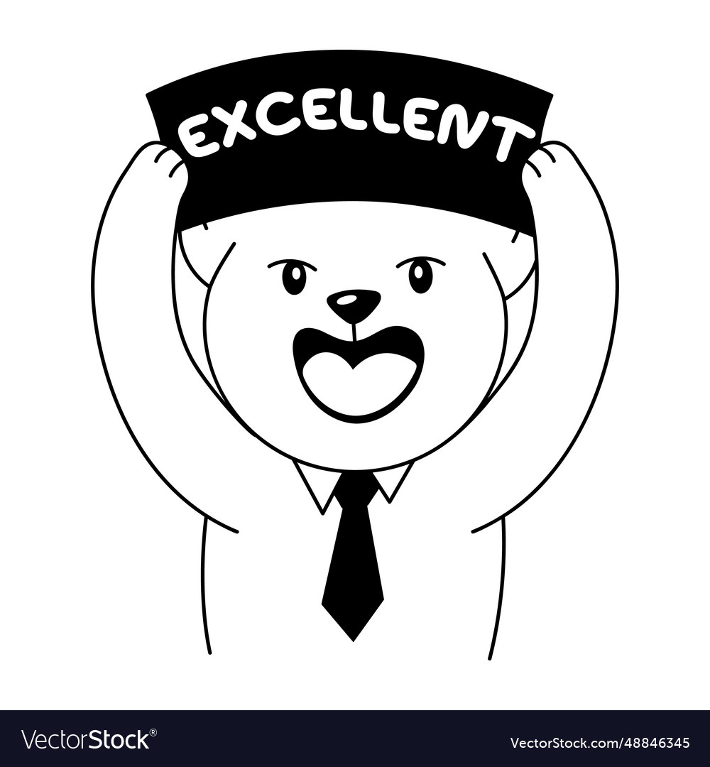 Excellent work Royalty Free Vector Image - VectorStock