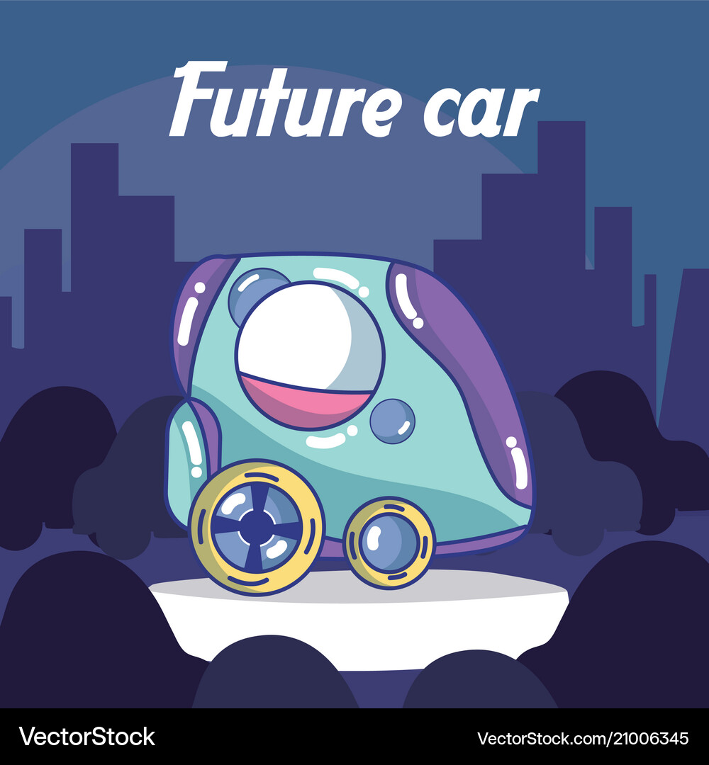 Future car concept Royalty Free Vector Image - VectorStock
