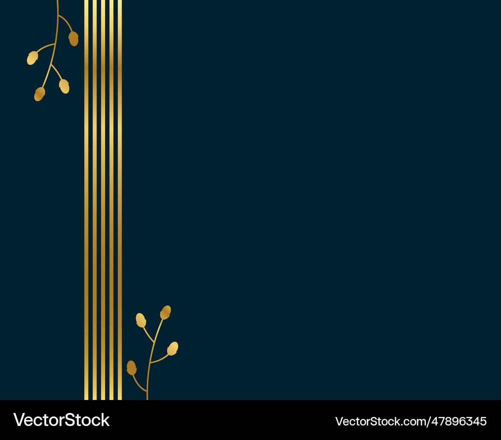 Hand drawn golden leaves with text space design Vector Image
