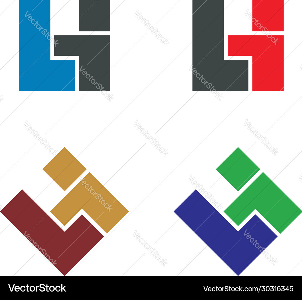 L i letter logo template design eps 10 Royalty Free Vector
