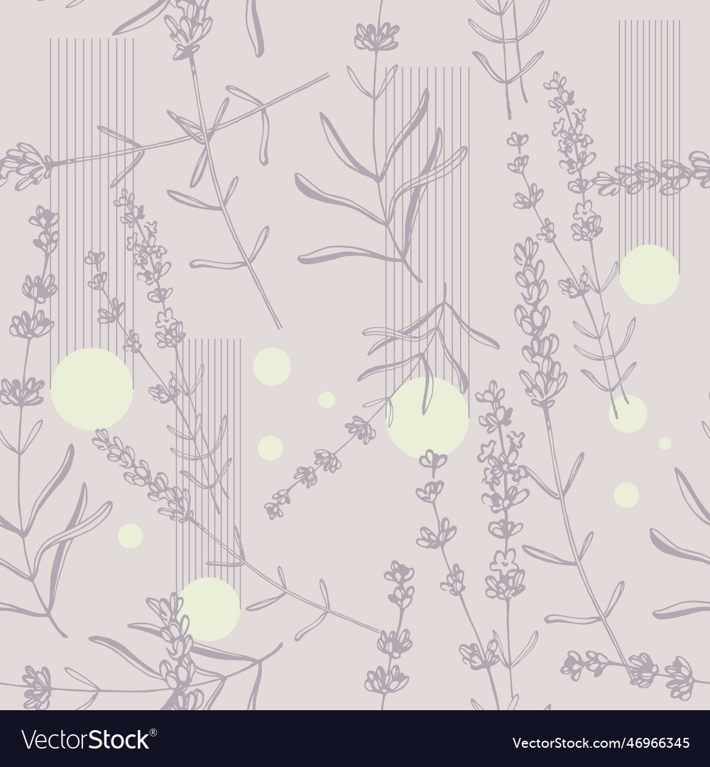 Lavender seamless pattern Royalty Free Vector Image