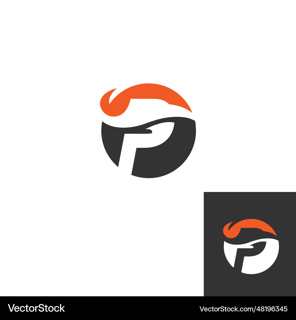 Letter p logo icon design simple logo p Royalty Free Vector