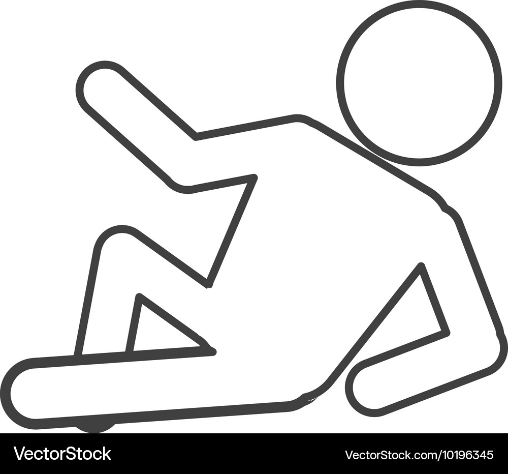 Man pictograph raising hand icon Royalty Free Vector Image