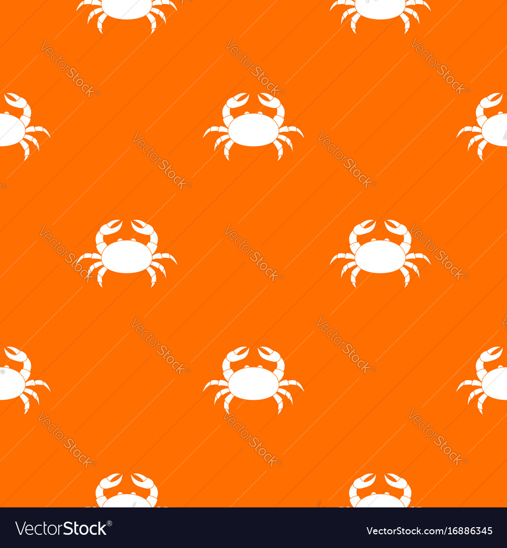 Raw crab pattern seamless Royalty Free Vector Image